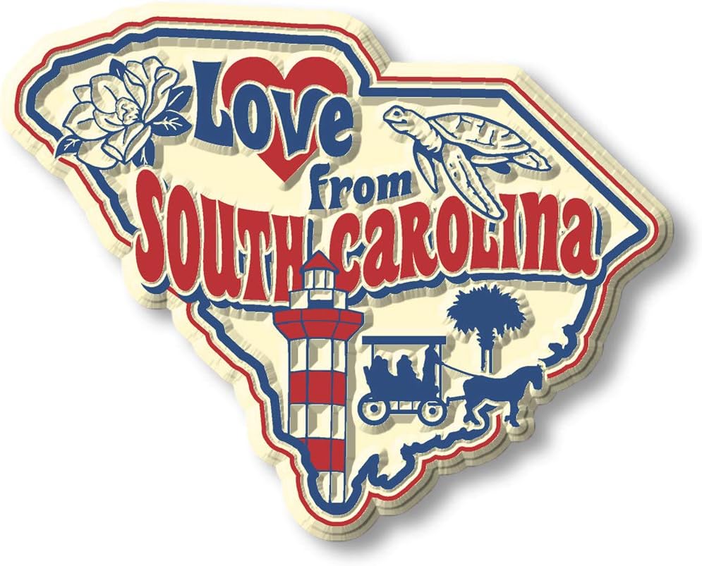 Amazon.com: Love from South Carolina Vintage State Magnet by Classic ...