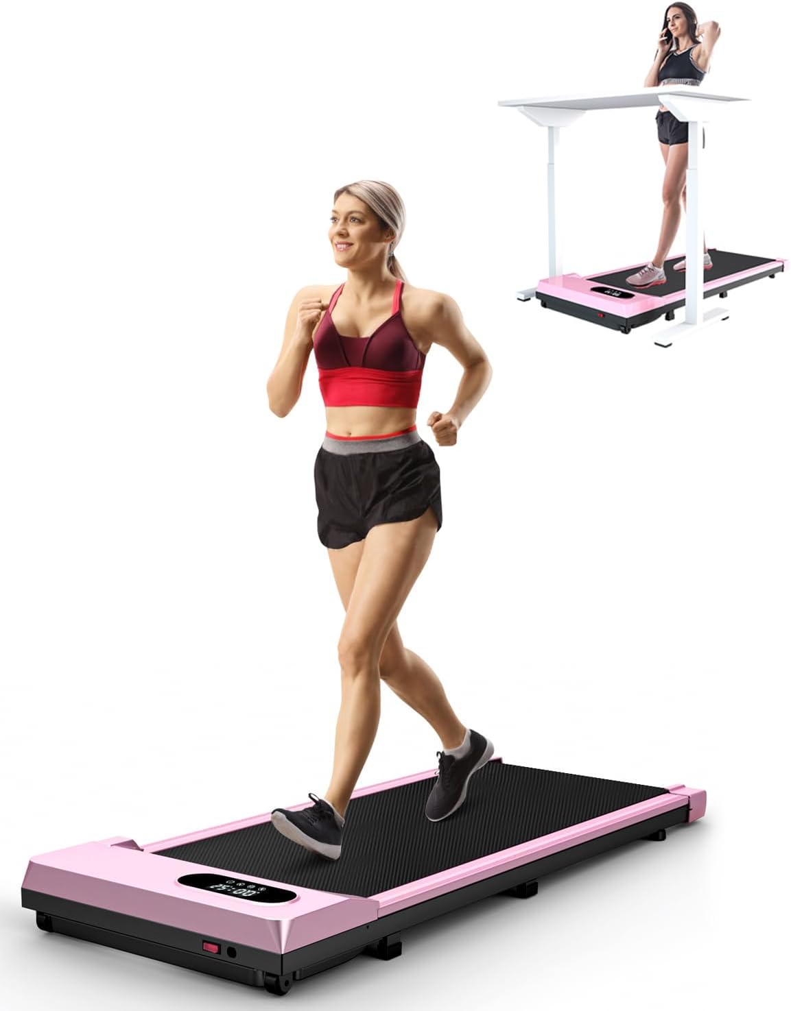Dskeuzeew Walking Pad, 3 in 1 Treadmills for Home Office, 2.5HP Under ...