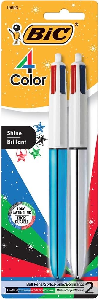 BIC Bolígrafo 4 Color Original Punto Mediano 1.0 mm Orificio en la ...
