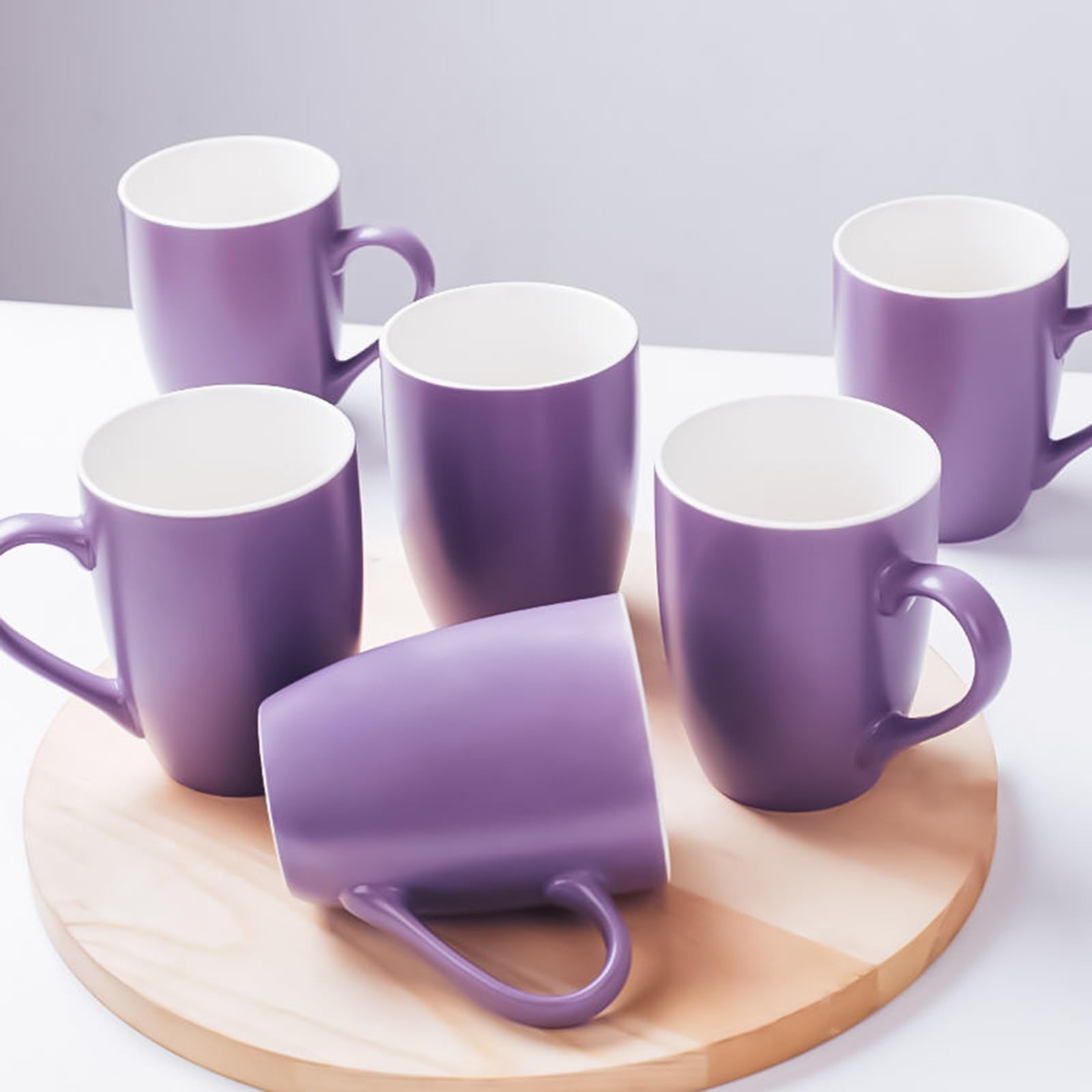 Amazon.com: LovefulMug Coffee Mugs Set of 6, 12oz Ceramic Coffee Mugs ...