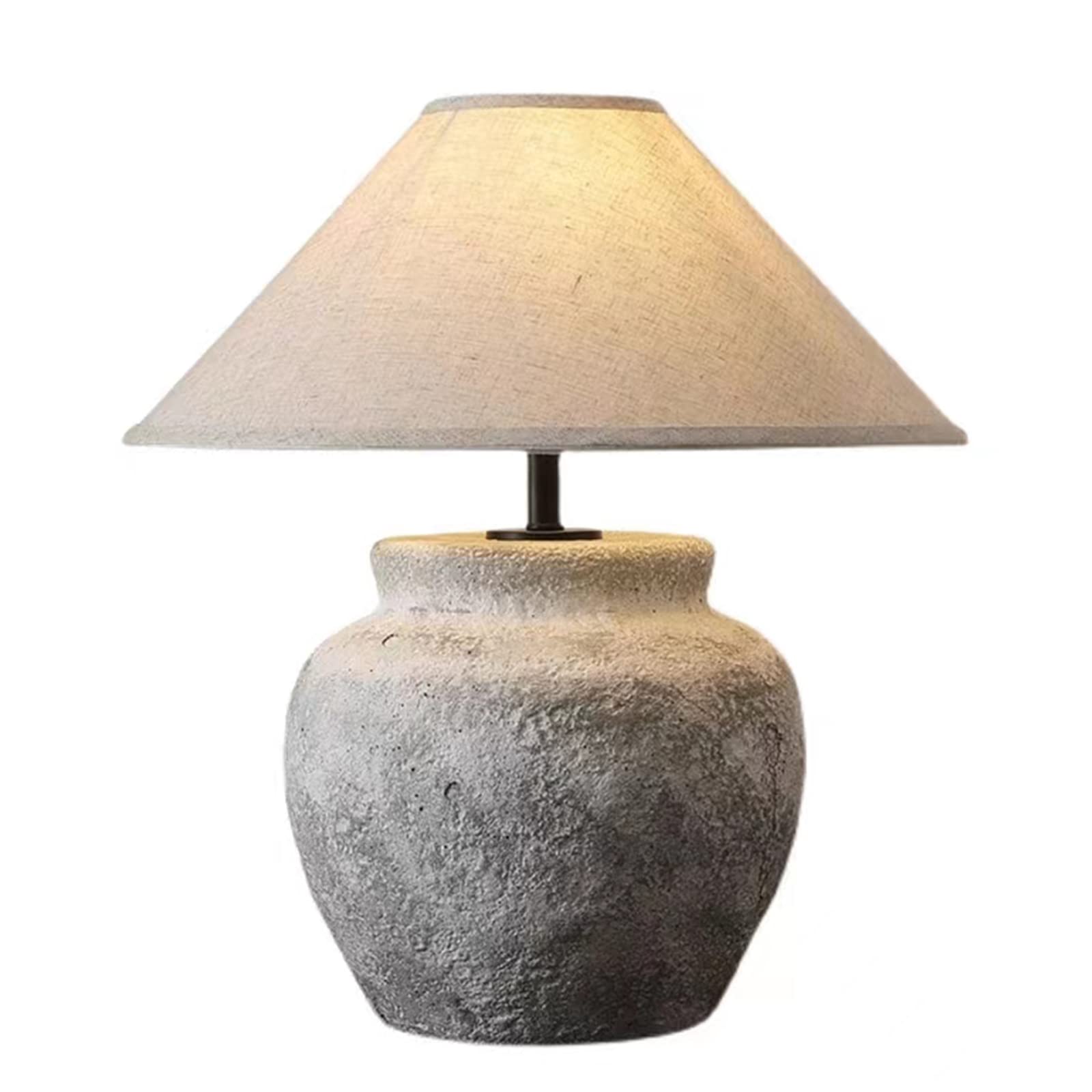 PURESILKS Modern Handmade Ceramic Table Lamp, Rustic Southwestern Style ...