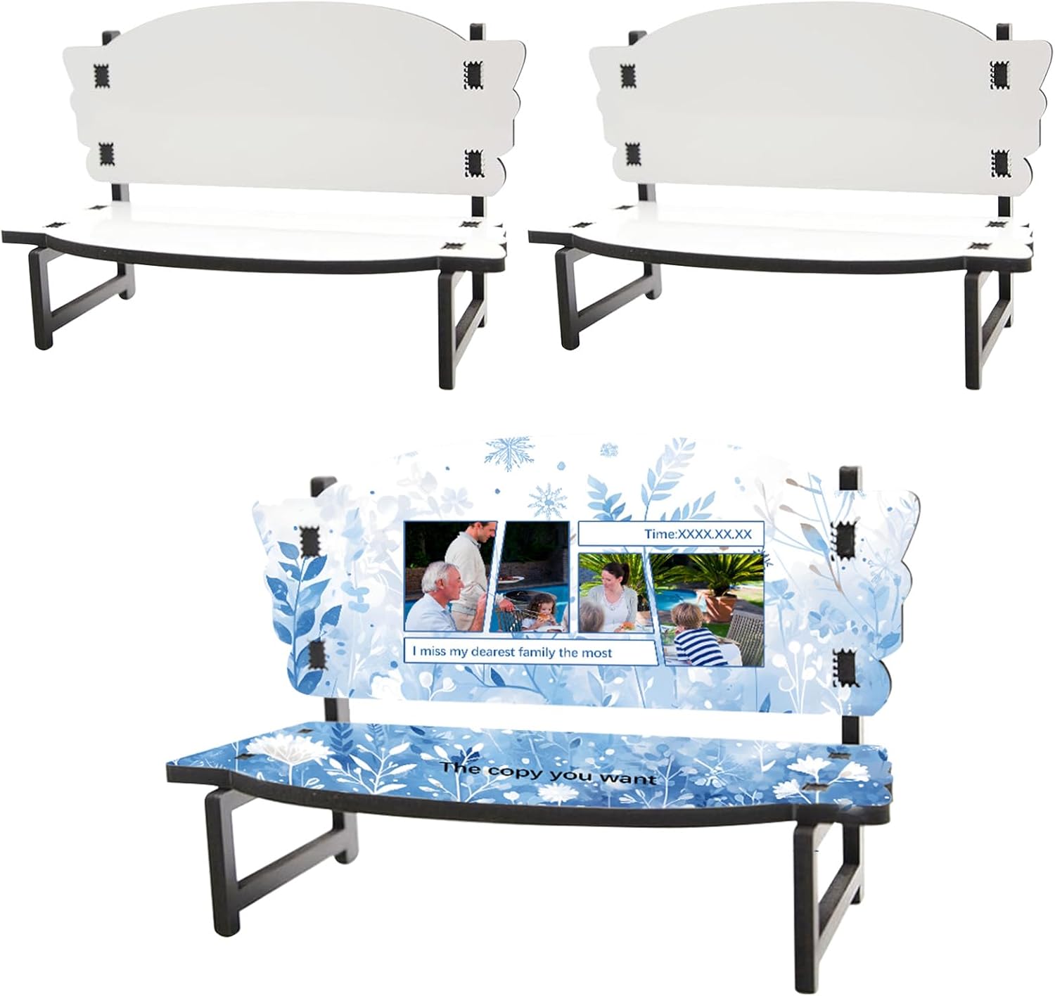 Amazon.com - 3 Pack Sublimation Memorial Bench Blanks Chair Decor ...