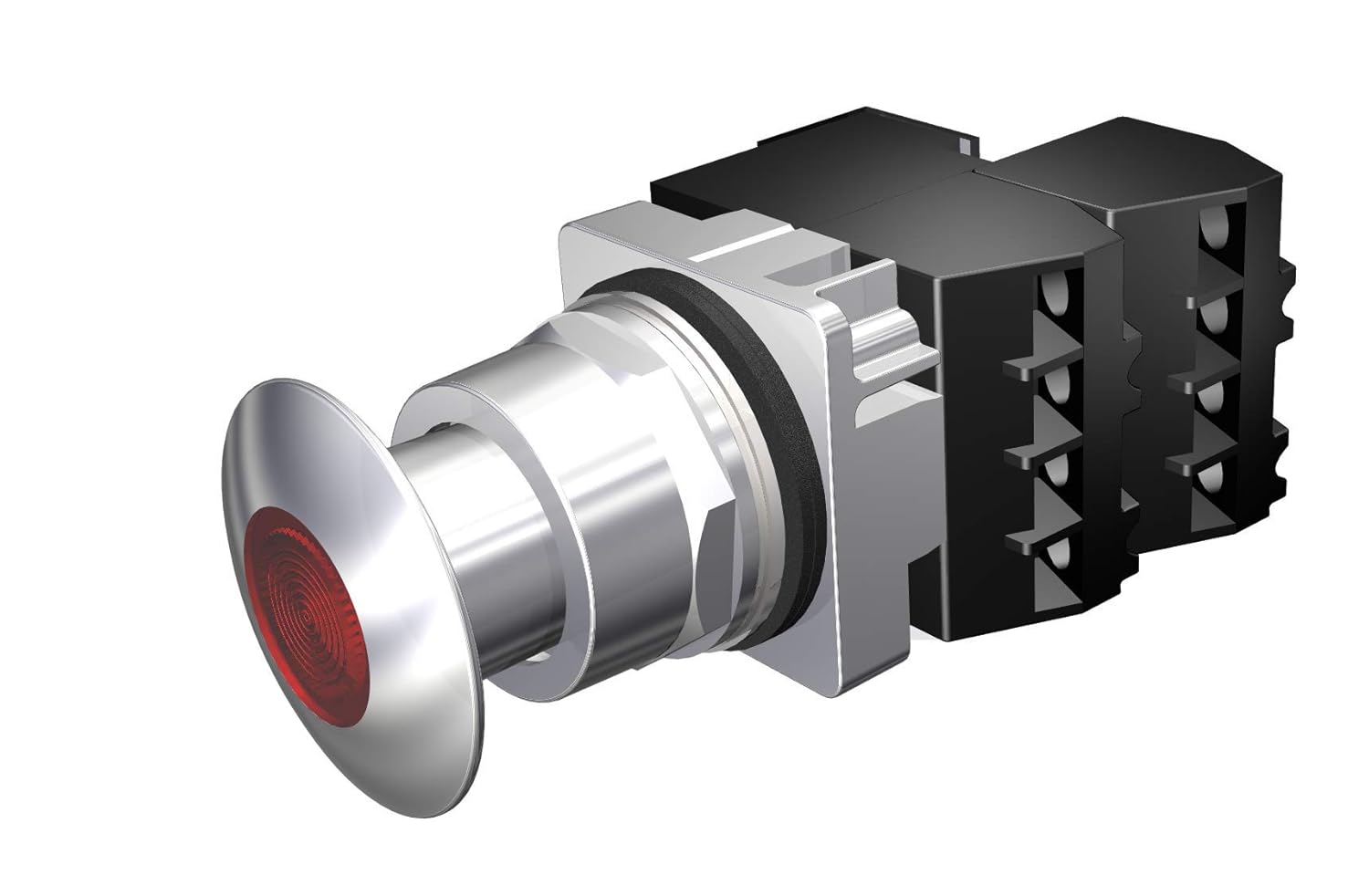 Siemens 52PP2D2G Heavy Duty Illuminated Push-Pull Unit, 30mm, Red, 1-3/ ...