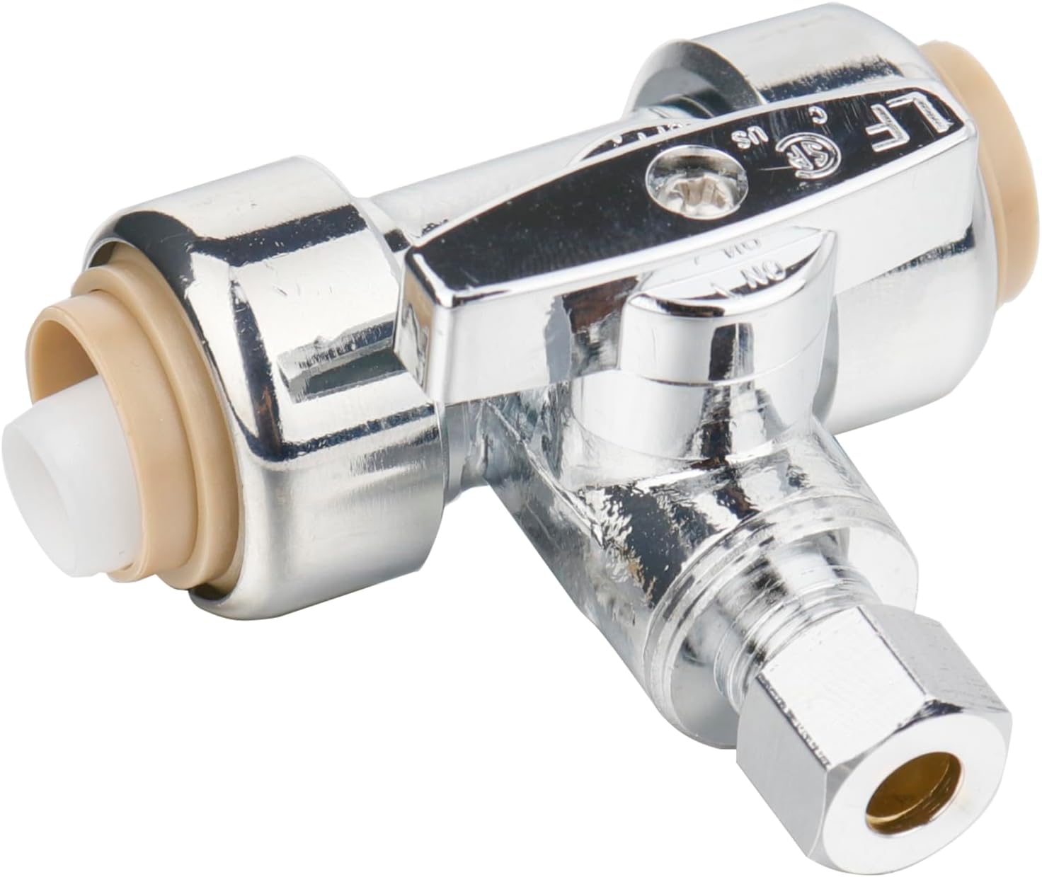 Amazon.com: WHK Tee Stop Valve 3/4 Ptc x 3/4 Ptc x 1/4 Inch Compression ...