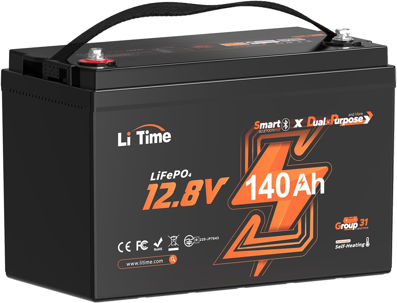 Amazon | LiTime 12V 140Ah クランキングバッテリー リン酸鉄リチウムイオンバッテリー 船外機の始動用 1000Aの ...