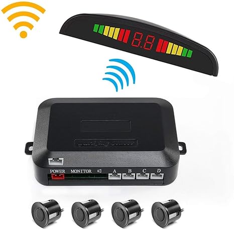 Wireless Car Reverse Backup Radar System, Wireless Parking Sensor Kit ...