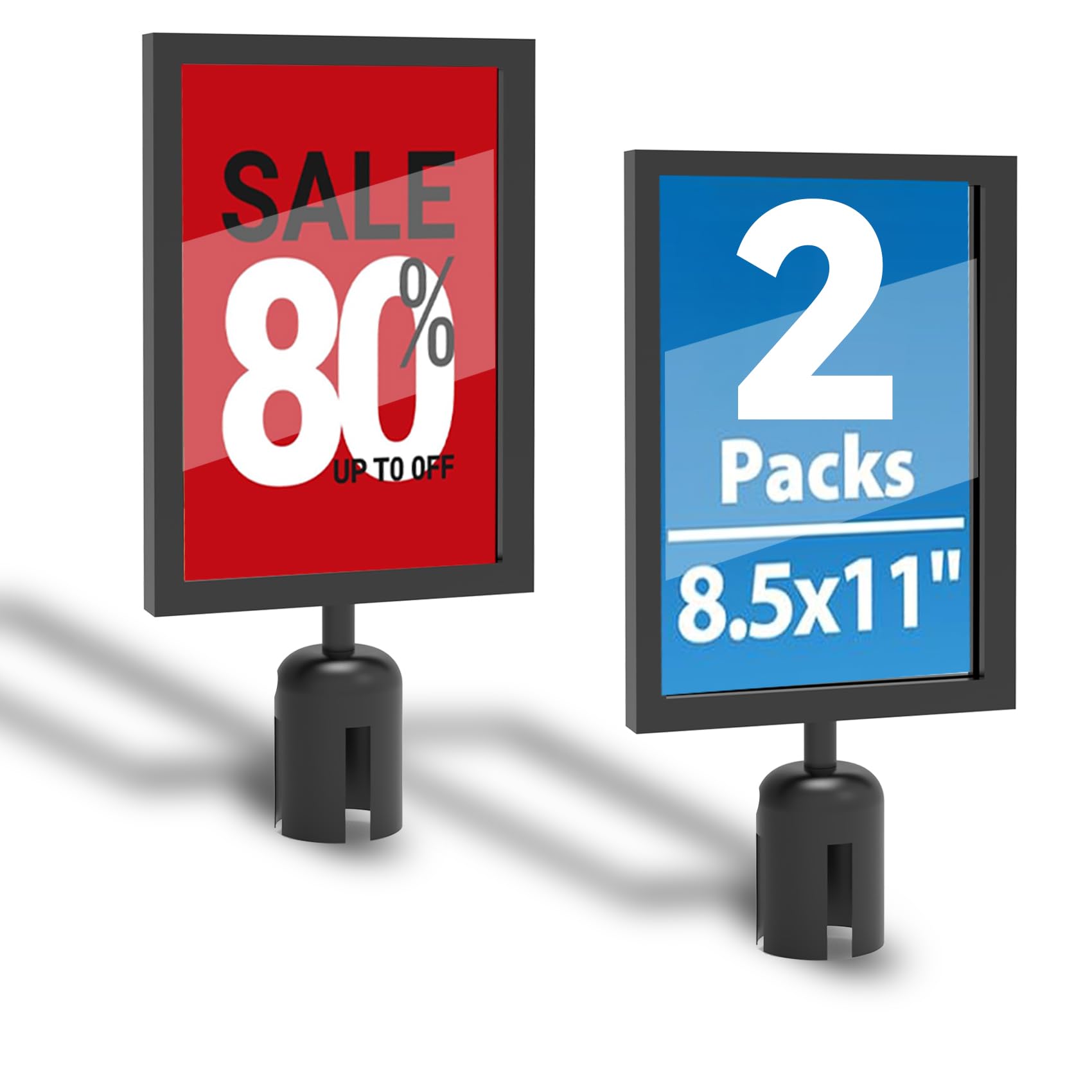 Amazon.com: Estleys 2 Pcs Stanchion Sign Holder 8.3 x 11.7, Portrait ...
