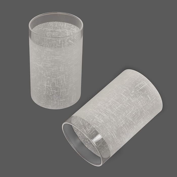 Buy Giluta 2 Pack Glass Shade Replacement Cylinder Glass Shade Lipless ...