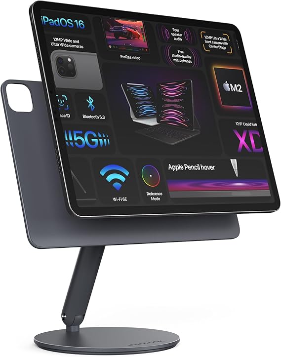 LULULOOK Magnetic Stand 360° Swivel Adjustabl Base Tablet Stand for ...