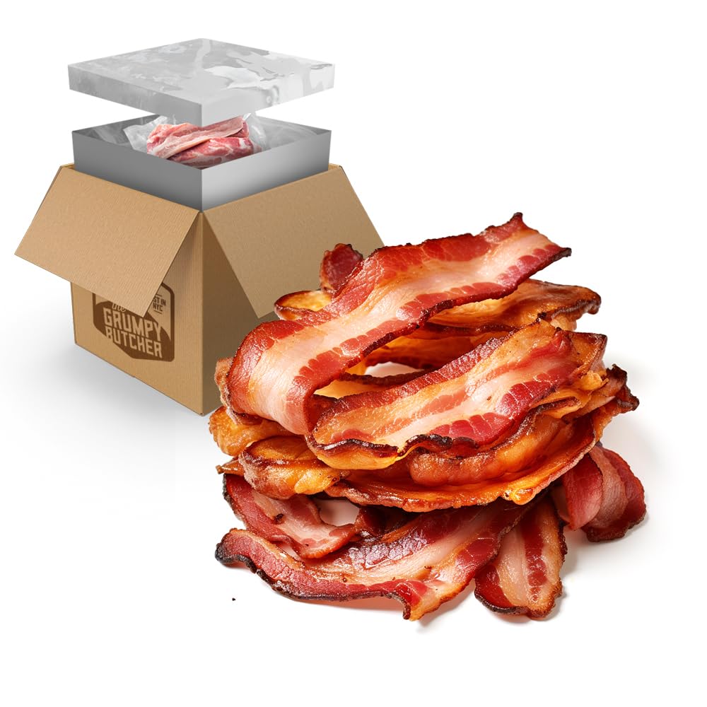 Amazon.com: Grumpy Butcher Fully Cooked Duroc Pork Bacon - 150 Crispy ...