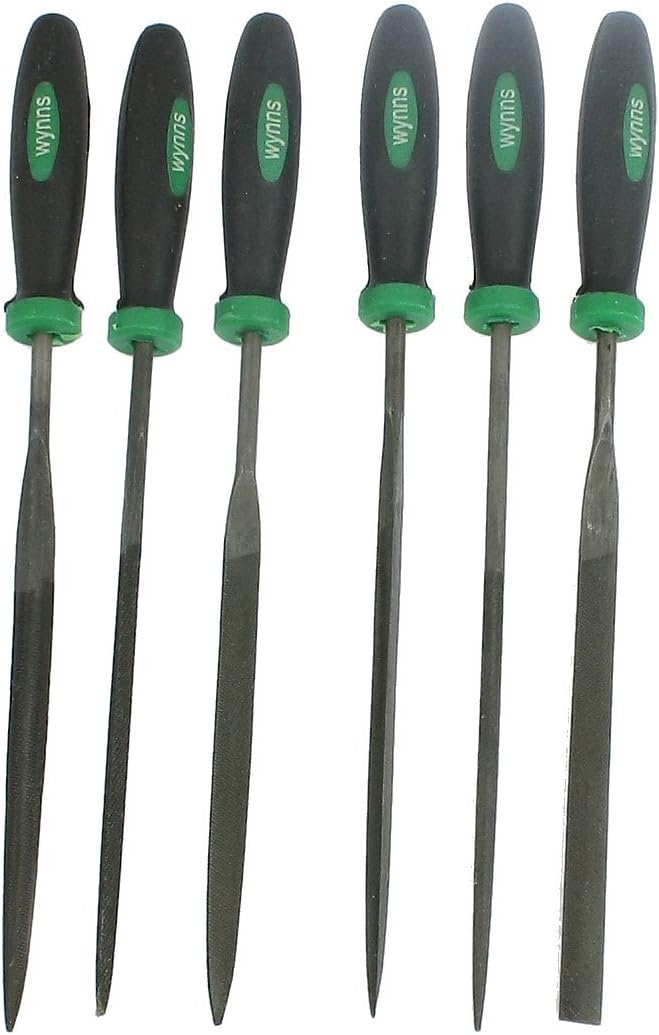 Uxcell Equaling Flat Round Square Needle Files Set (6 Piece), Black ...