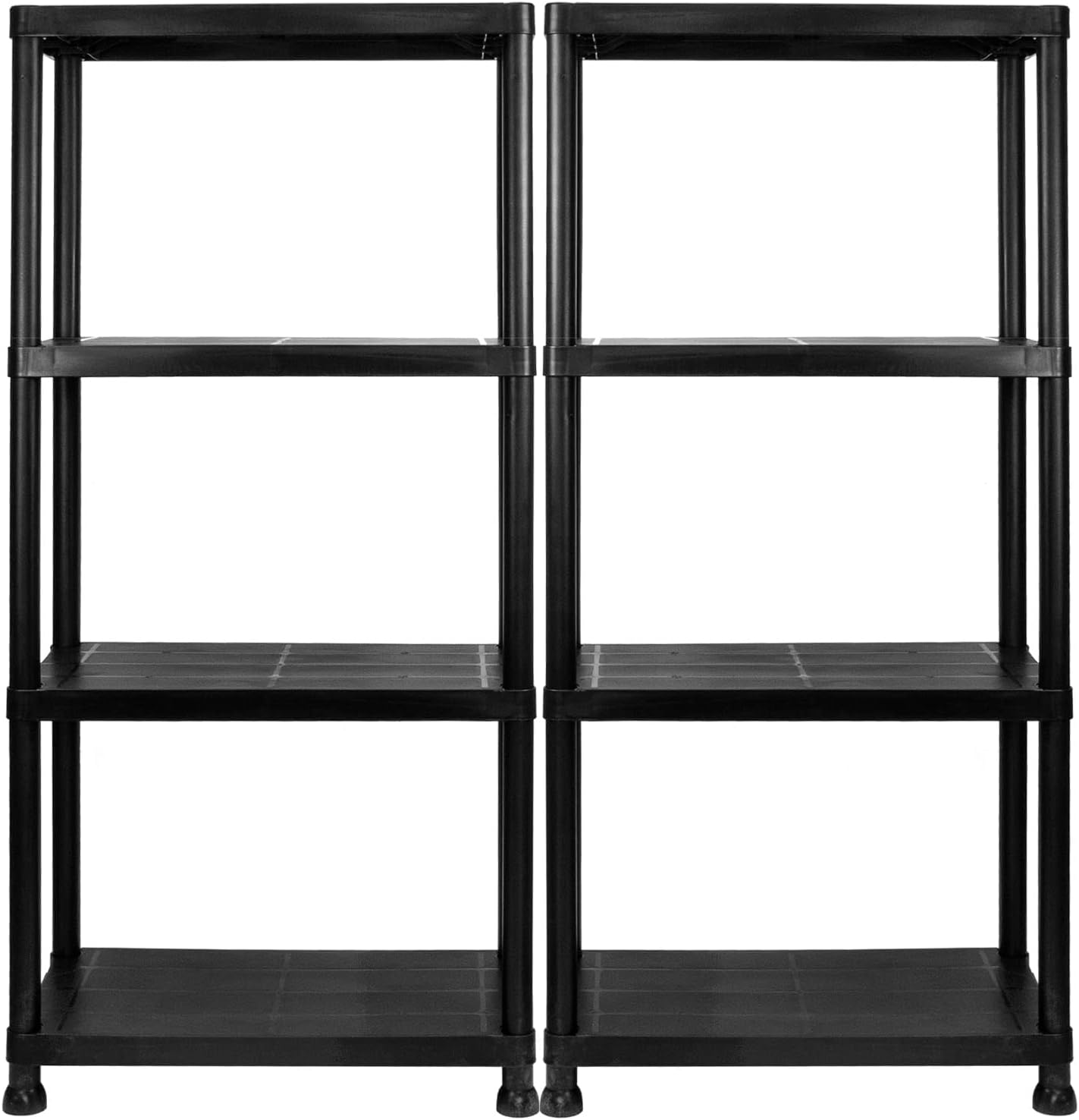 STAR SUPPLIES Extra Large Strong Black Compact Plastic Storage Shelving ...