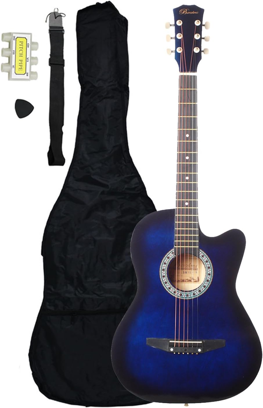 Amazon.com: 38-Inch Beginner Acoustic Guitar Starter Pack with Gig Bag ...