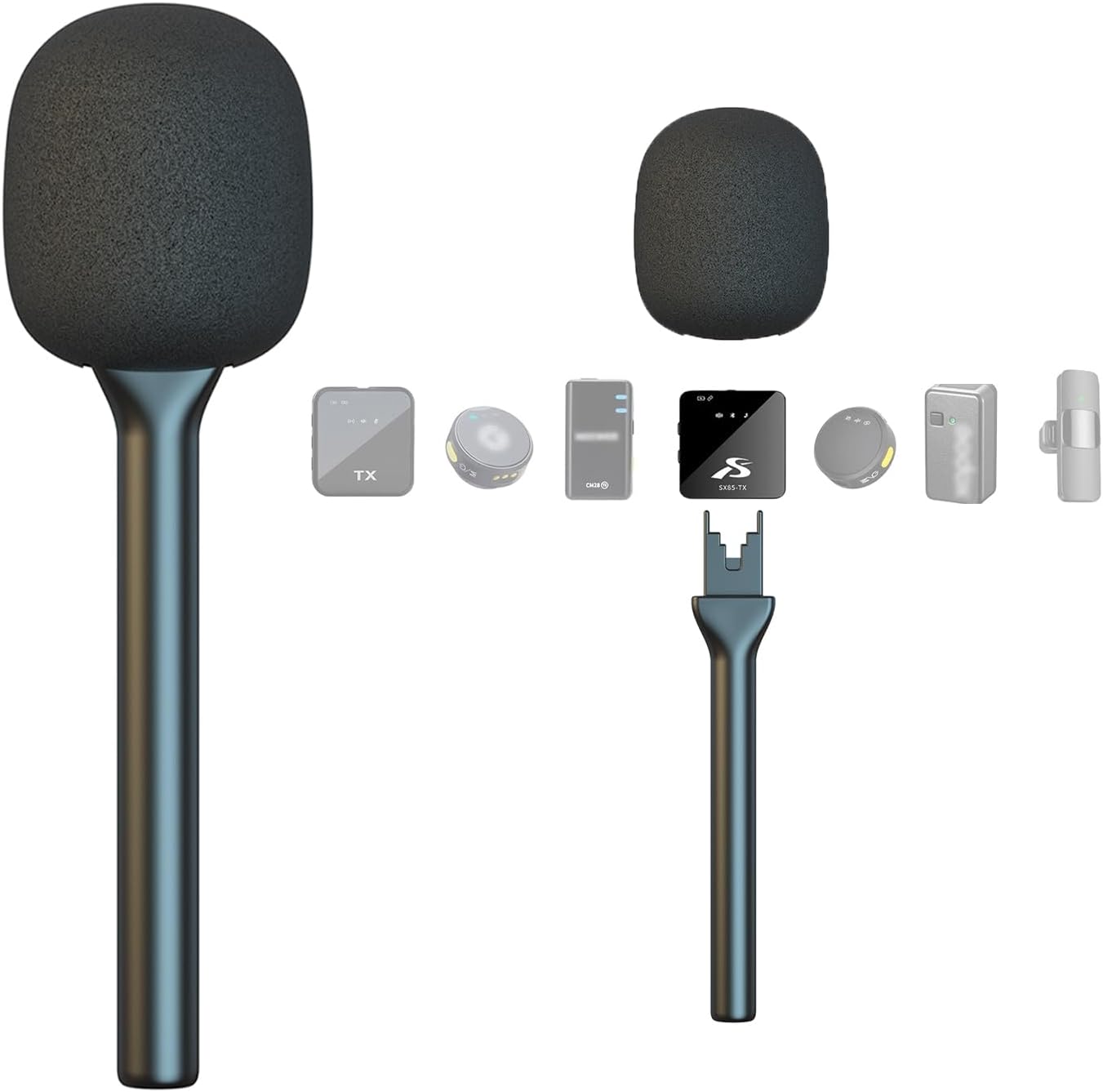 Amazon.com: Mic Handle for DJI RODE Microphone Handheld Stand for ...