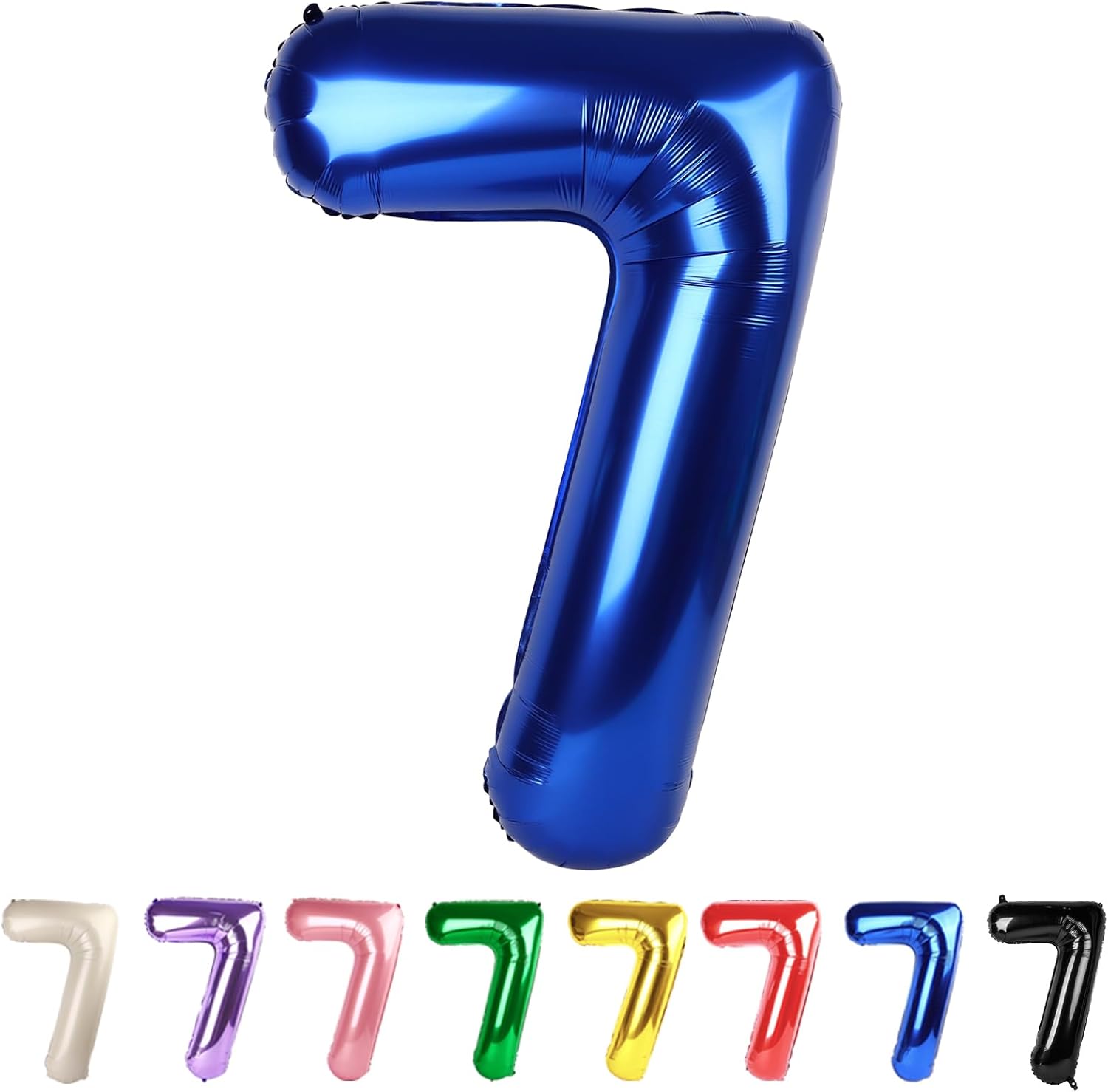 Amazon.com: Navy Blue Number 7 Balloon 40In Birthday Decorations for ...