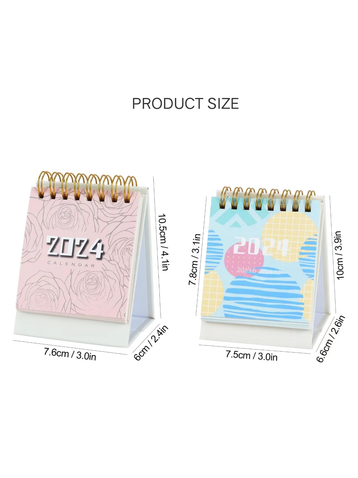 Snapklik.com : 2023-2024 Mini Desk Calendar, Portable Small Pink Rose ...