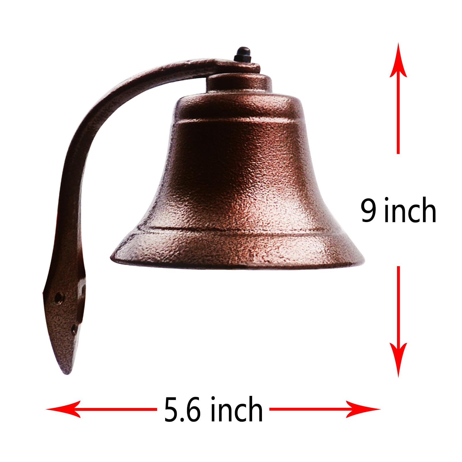 Snapklik.com : Hanging Bell Dinner Bell Outdoor Bell Bracket Mount Wall ...