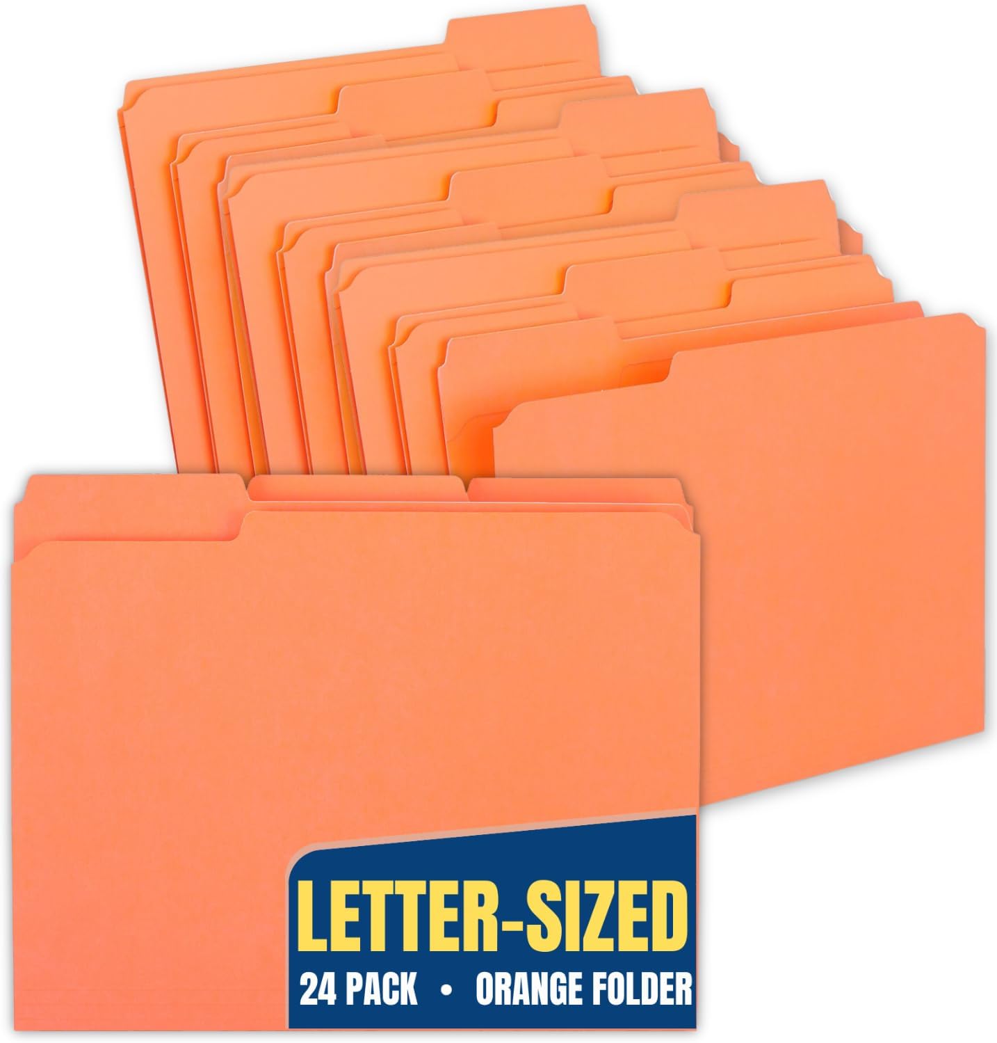 Amazon.com : 1InTheOffice Orange File Folder, Durable Folder, File ...