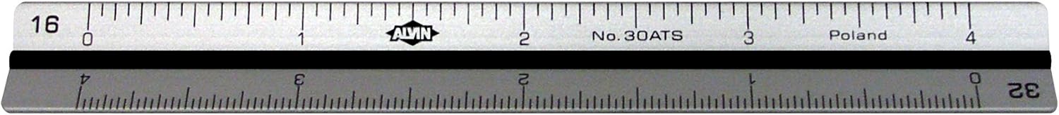 Alvin 30ATS 4" Mini Aluminum Architect Triangular Scale : Amazon.ca ...