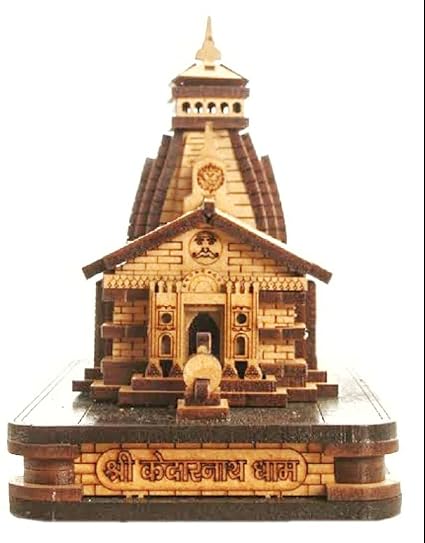 A Wood Design Kedarnath Temple in Wood Brown Colorfull 3D Model Temple ...