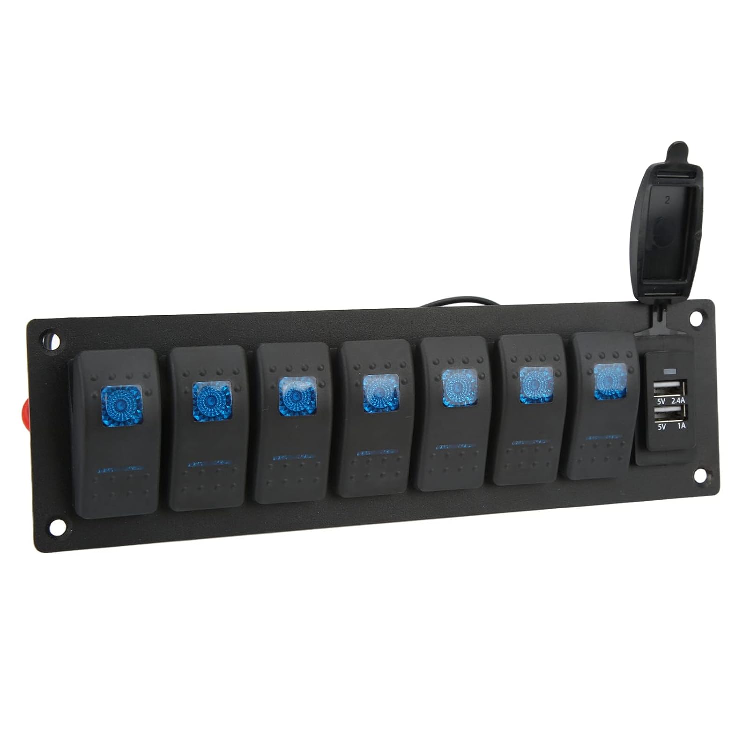 Amazon.com: Rocker Switch Panel, 7 Gang Marine Switch Panel Waterproof ...
