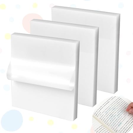 Transparent sticky note pads, 75mm square, pack of 10 pads, ZERO ...