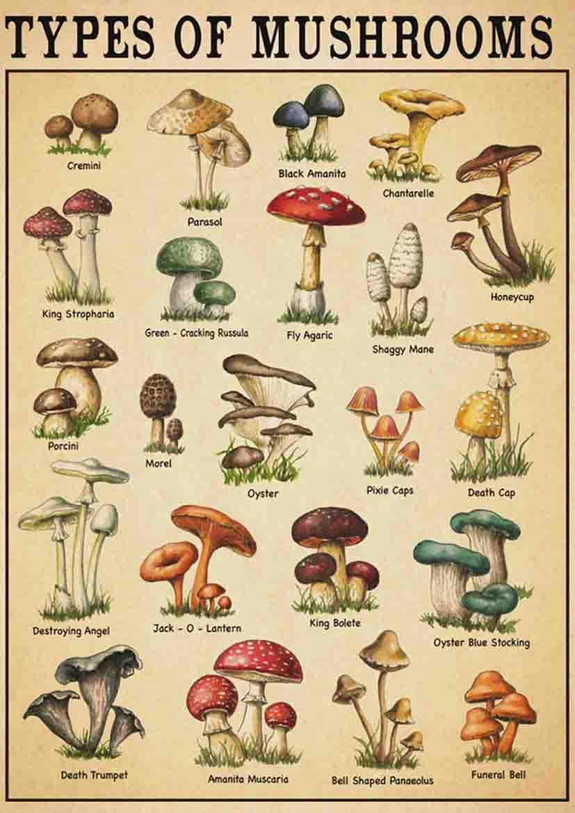 Types Of Mushrooms