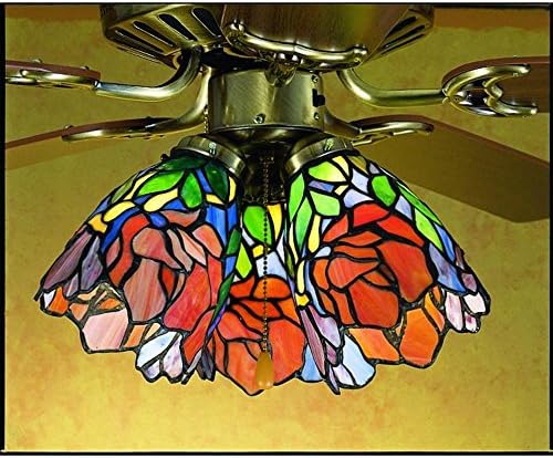 5 Inch W Iris Fan Light Shade Ceiling Fixture - Tiffany Ceiling Fan ...