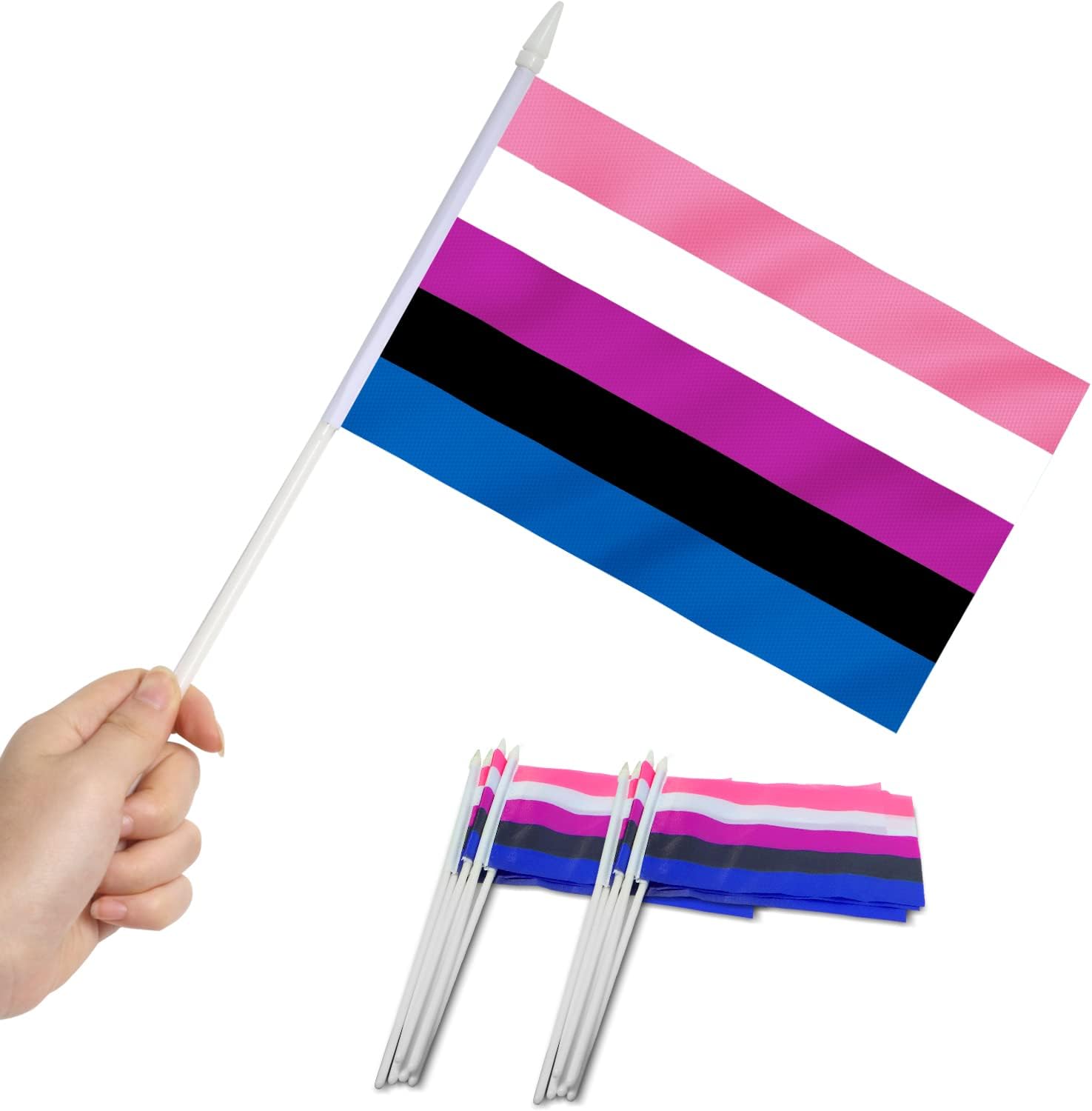 Amazon.com : Anley Genderfluid Mini Flag 12 Pack - Hand Held Small ...
