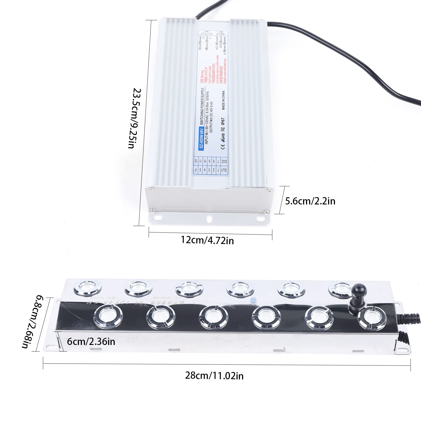 Halloween Decoration Fog Machine Ultrasonic Fogger With 12 Heads ...