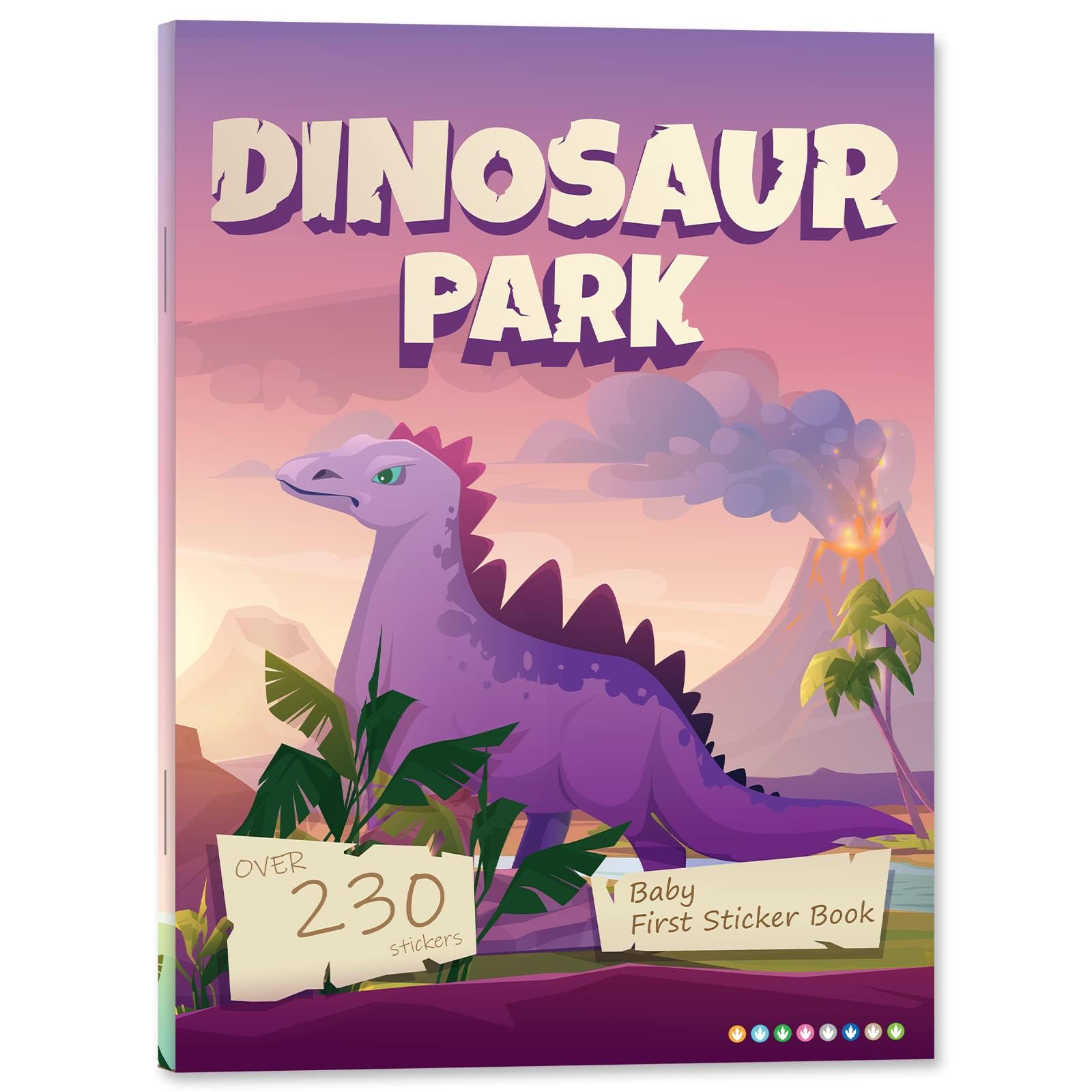 Amazon.com: Yakison Sticker Book for Kids - 230+ Dinosaur Stickers & 8 ...