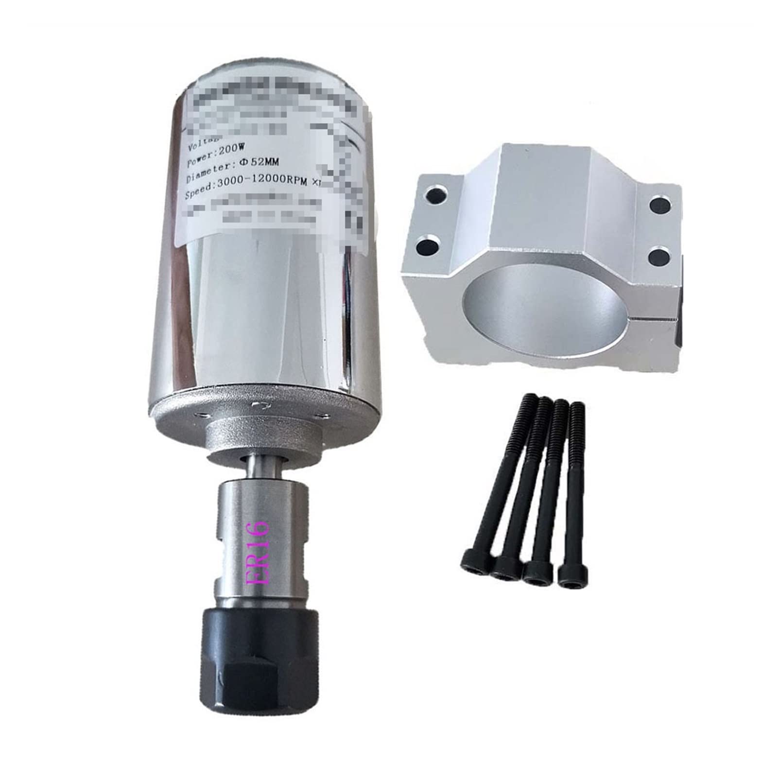 Buy BWOVEN CNC Brushless Spindle Motor Kit, 200W 300w 400w 500w Spindle ...