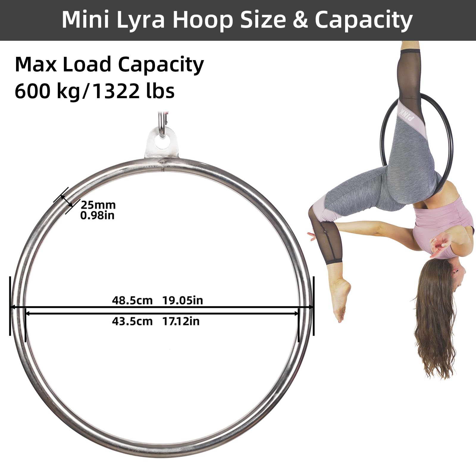 Snapklik.com : Mini Lyra Hoop Set, 17 Inch Small Hoop Kit, Circus ...