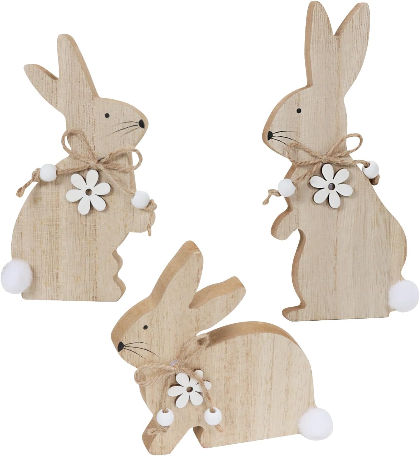 Amazon.com: WellSign Easter Bunny Table Wooden Sign Decorations for ...