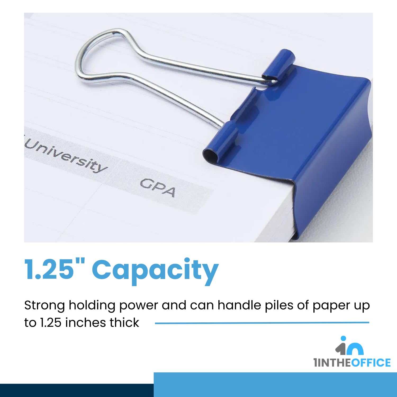 Snapklik.com : Medium Binder Clips, Paper Binder Clips, 5/8 Inch ...