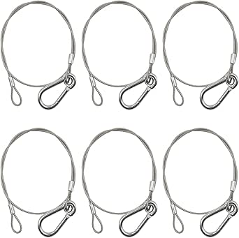 Amazon.com: Stainless Steel Cable,6Pcs Safety Cables,YuCool 20inch ...