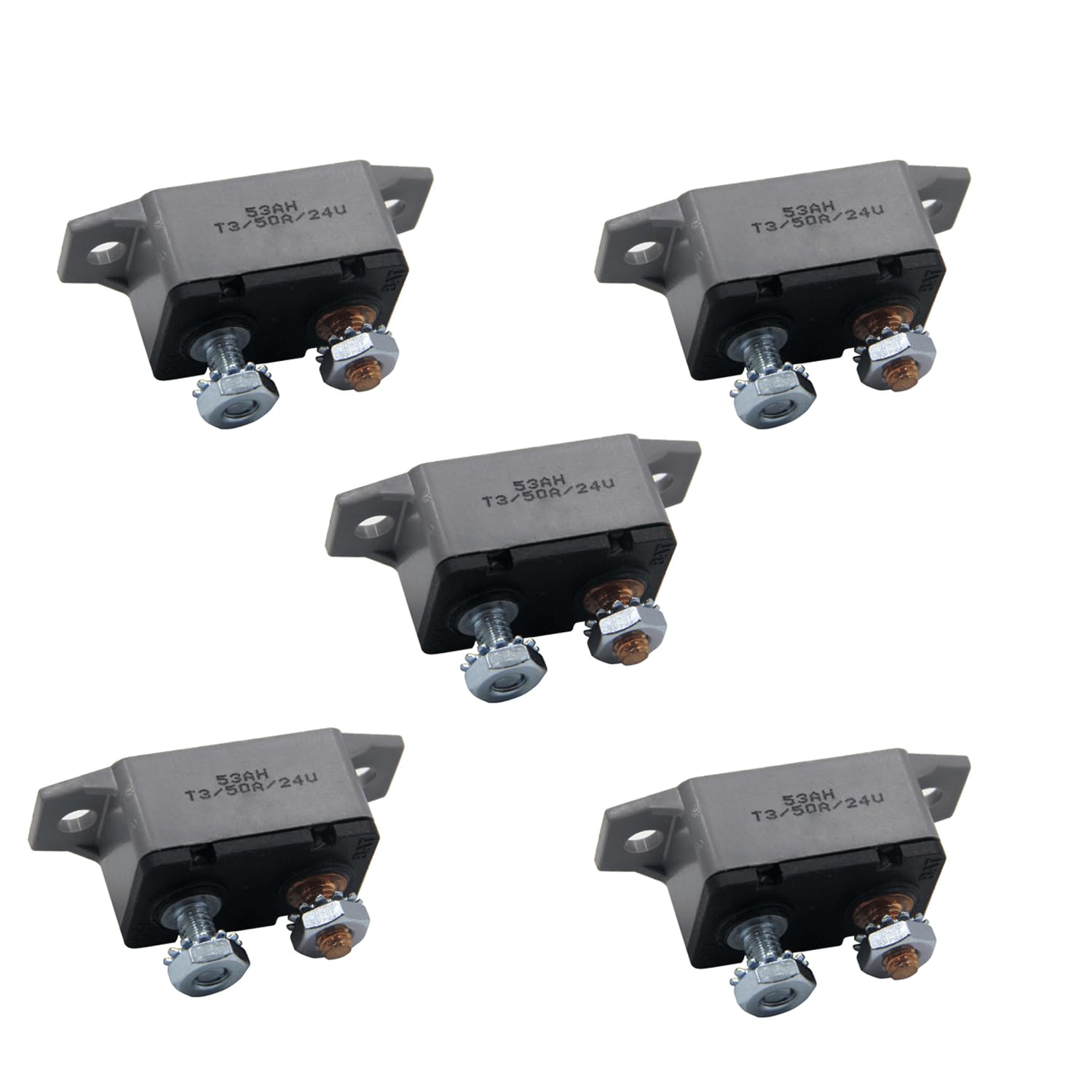 Snapklik.com : 5pcs 12-24V 50 Amp ATV Blot Resettable Circuit Breaker ...