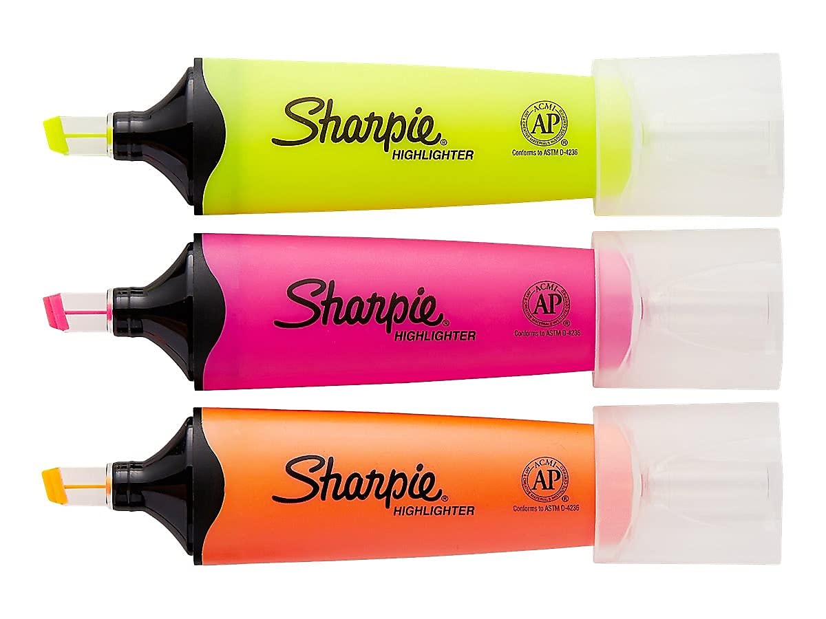Amazon.com : Sharpie 2472792 Clear View Highlighters Chisel Assorted 8 ...