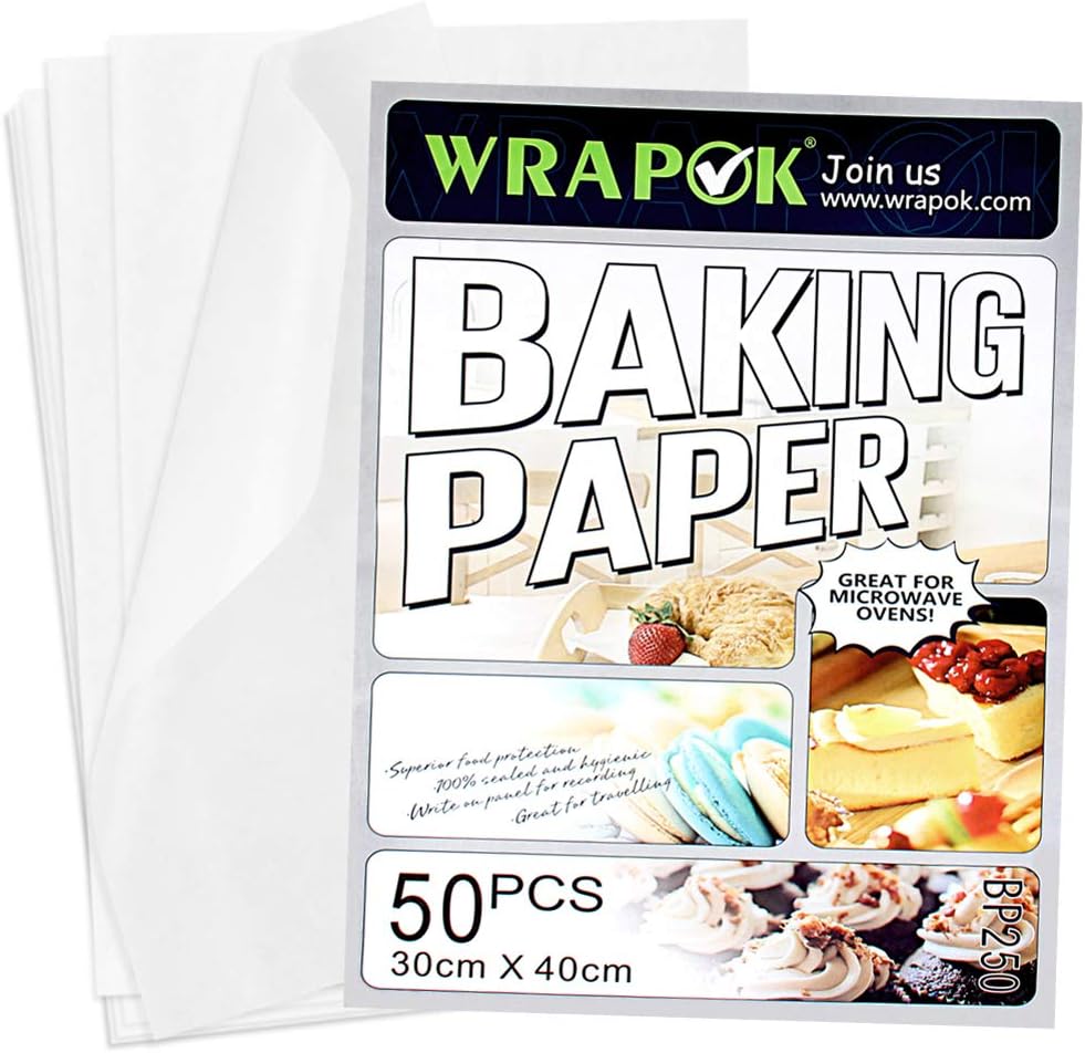 SHEFA 50 Pcs Premium Quality Square Baking Paper Sheets Grease Proof ...