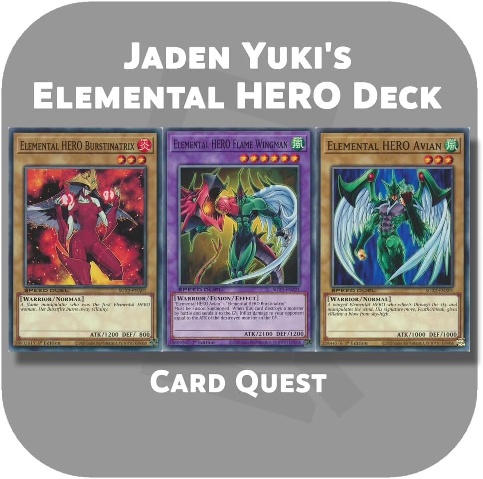 Amazon.com: Complete Custom Deck for Yu-Gi-Oh! GX - Jaden Yuki's Classic Elemental Hero Fusion ...