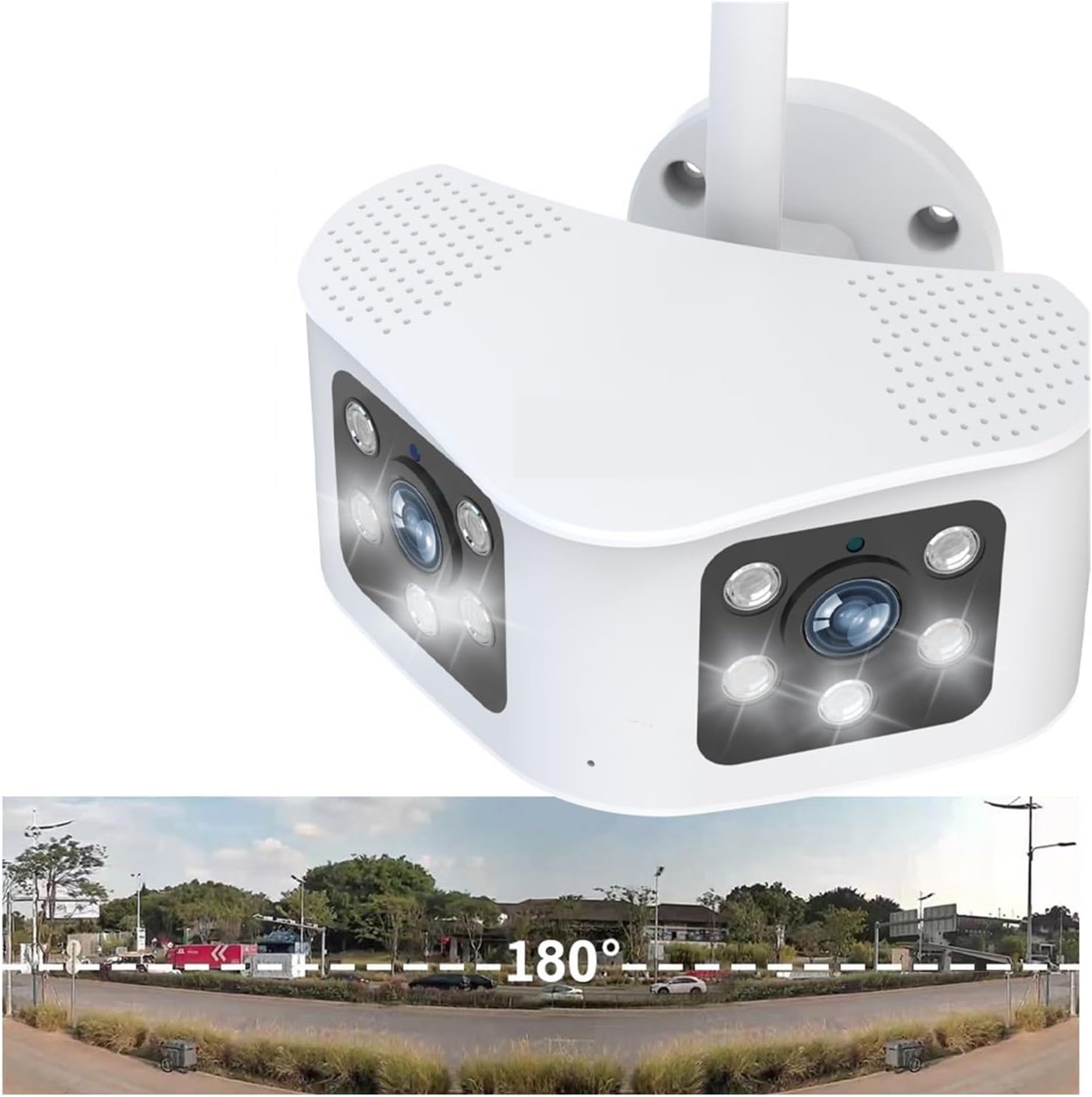 Security Surveillance Monitor Outdoor 4K 8MP 180° Ultra Wide View Angle ...