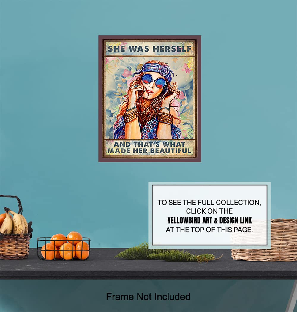 Hippie Boho-chic Bedroom Decor Poster – Boho Hippy Positive Quotes Wall ...