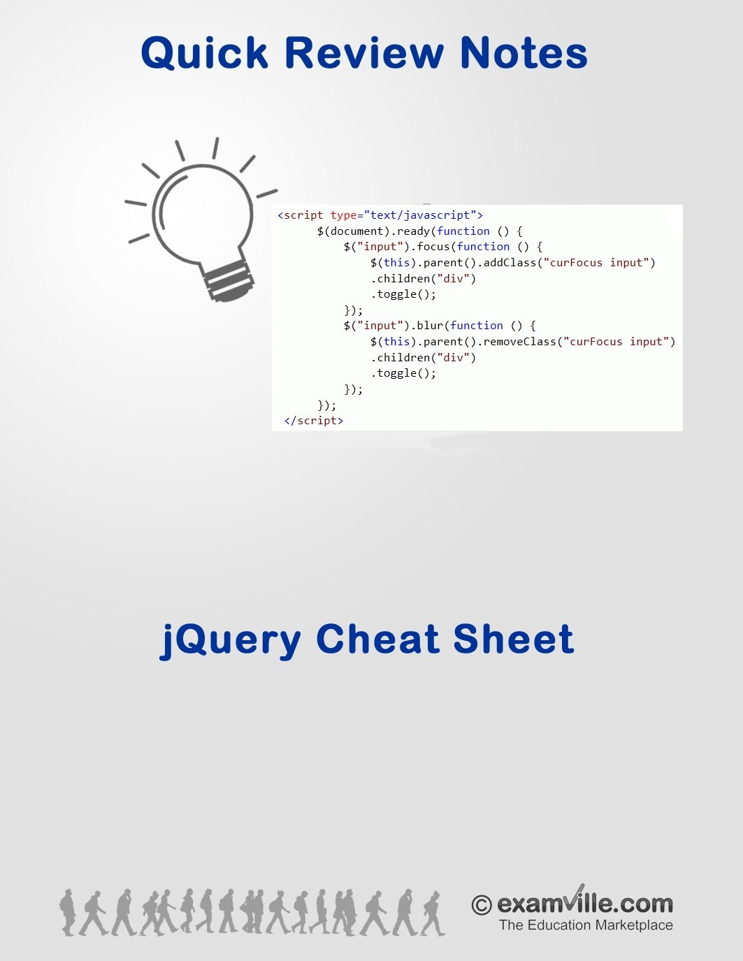 jQuery Cheat Sheet (Quick Reference) (Quick Review Notes) eBook : Singh ...