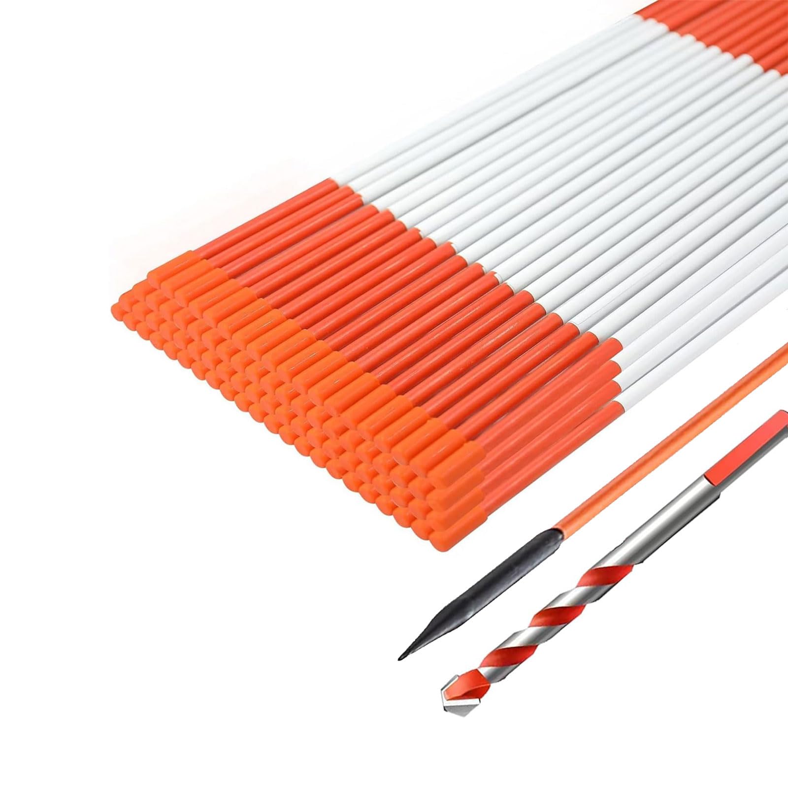 Amazon.com : Driveway Markers 48 inch 50pcs, 5/16” Dia 4FT Snow Stakes ...