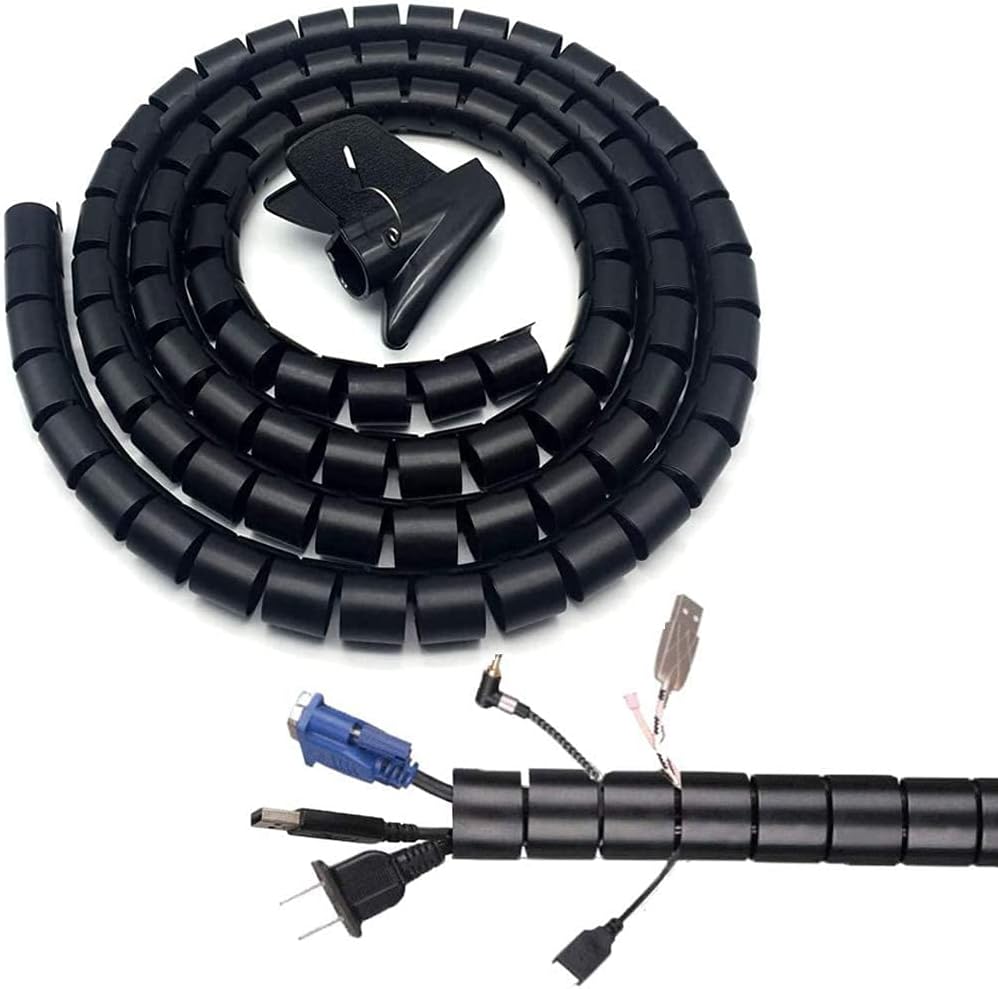 CL-Link 10Ft1.1inch Electrical Wire Organizer Spiral Cable Wrap Spiral ...