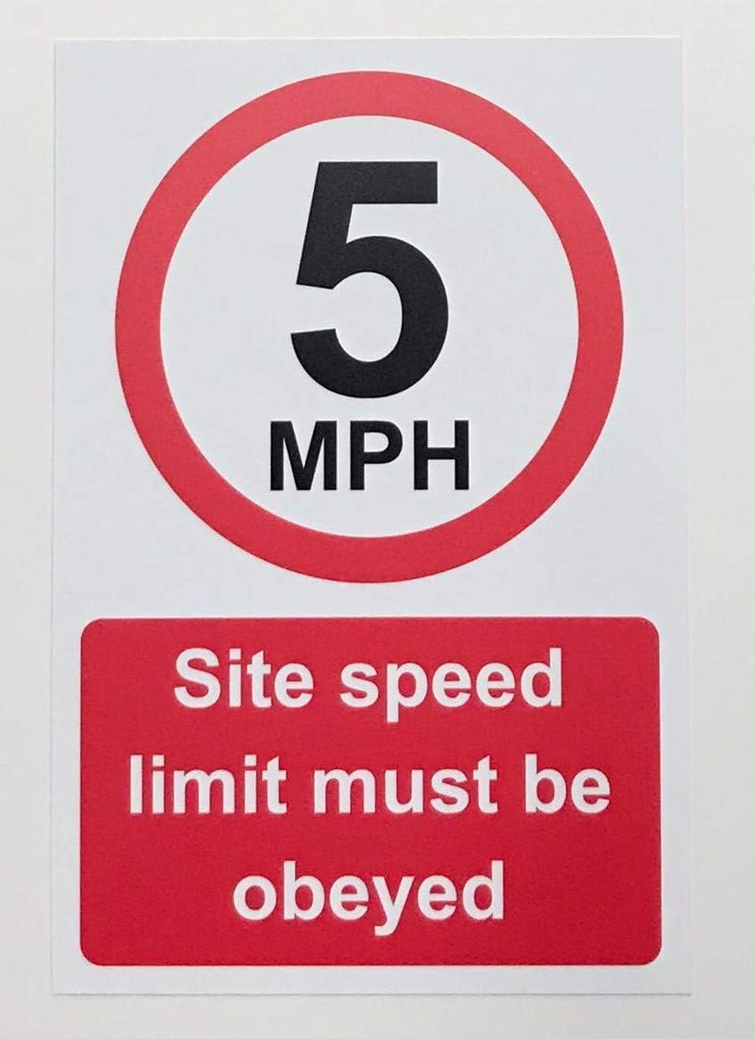 5 mph Site speed limit must be obeyed Safety sign - 3mm Aluminium sign ...