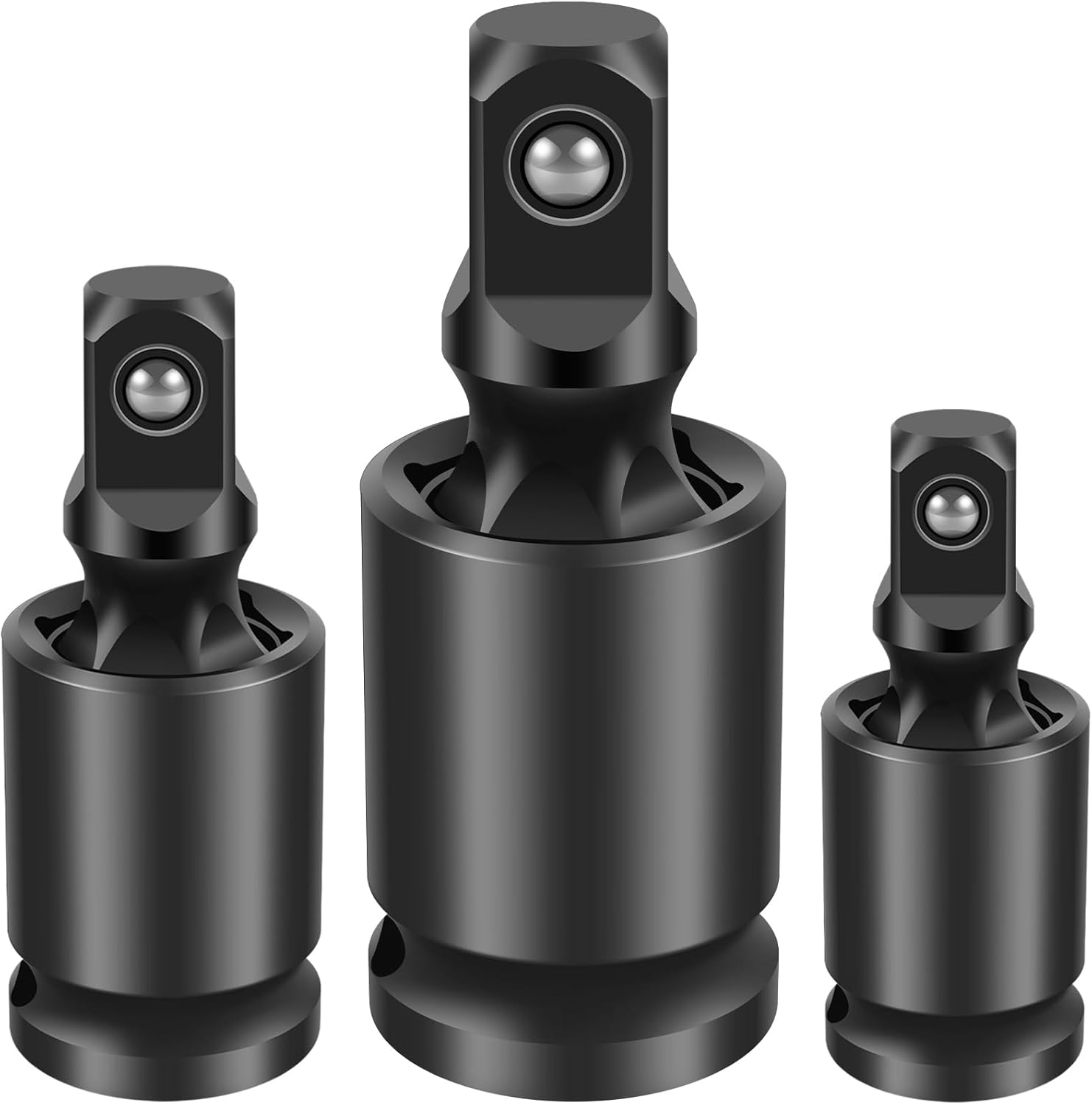 LYDODOKA 3PCS Impact Universal Joint Set, 1/4"", 3/8"", 1/2"" Drive U ...