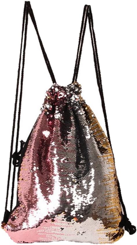 Amazon.com | Decou Sequins Sparkly Reversible Backpack (Pink/silver ...