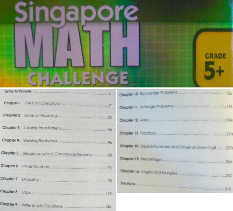 Singapore Math Challenge 5th Grade Math Workbooks, Singapore Math Grade ...