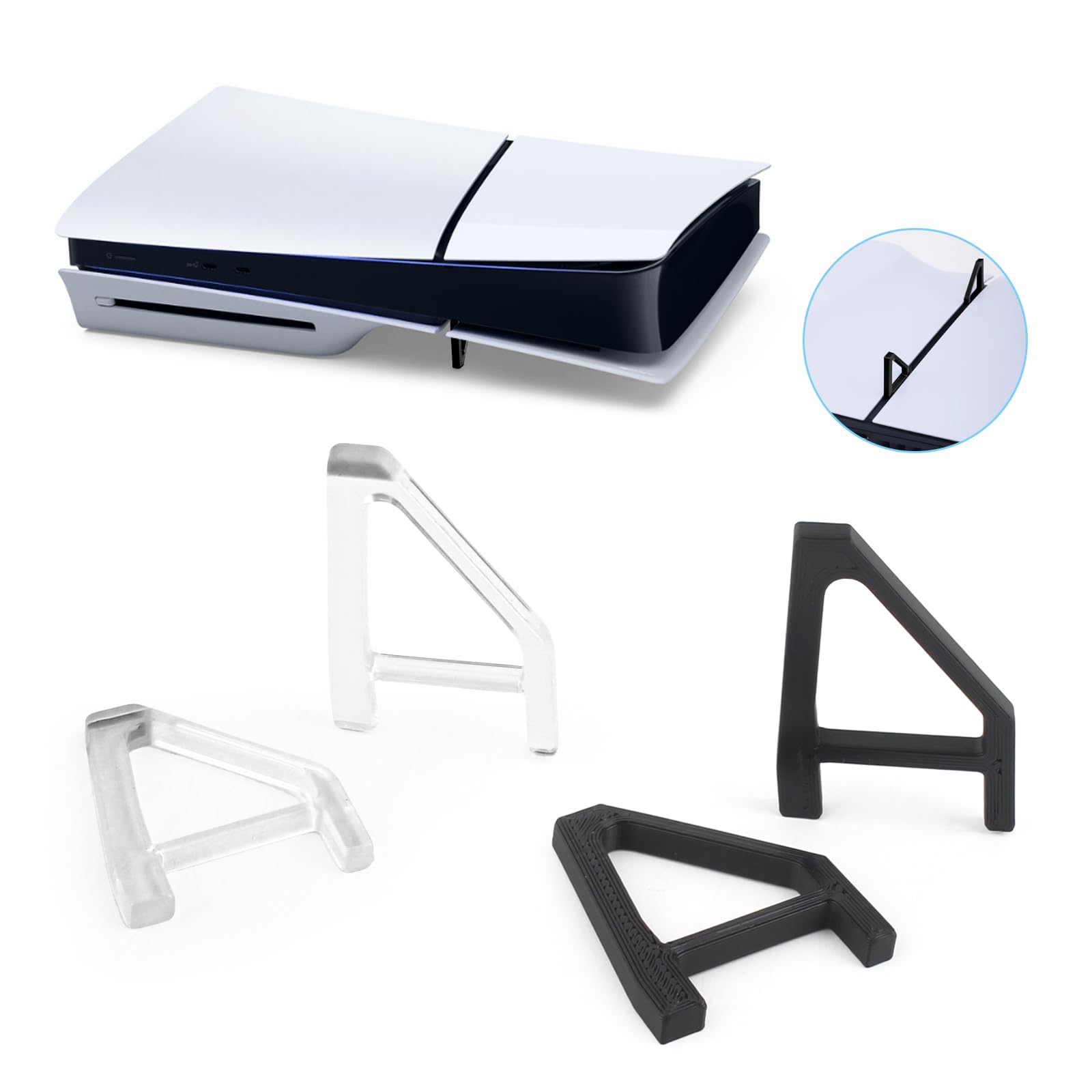 4Pcs for PS5 Slim Stand Console for PS5 Slim Horizontal Stand Bracket ...